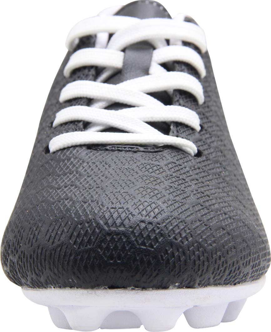 BomKinta Kid's FG Soccer Shoes Athletic Outdoor Soccer Cleats Black Size 6 M US Big Kid