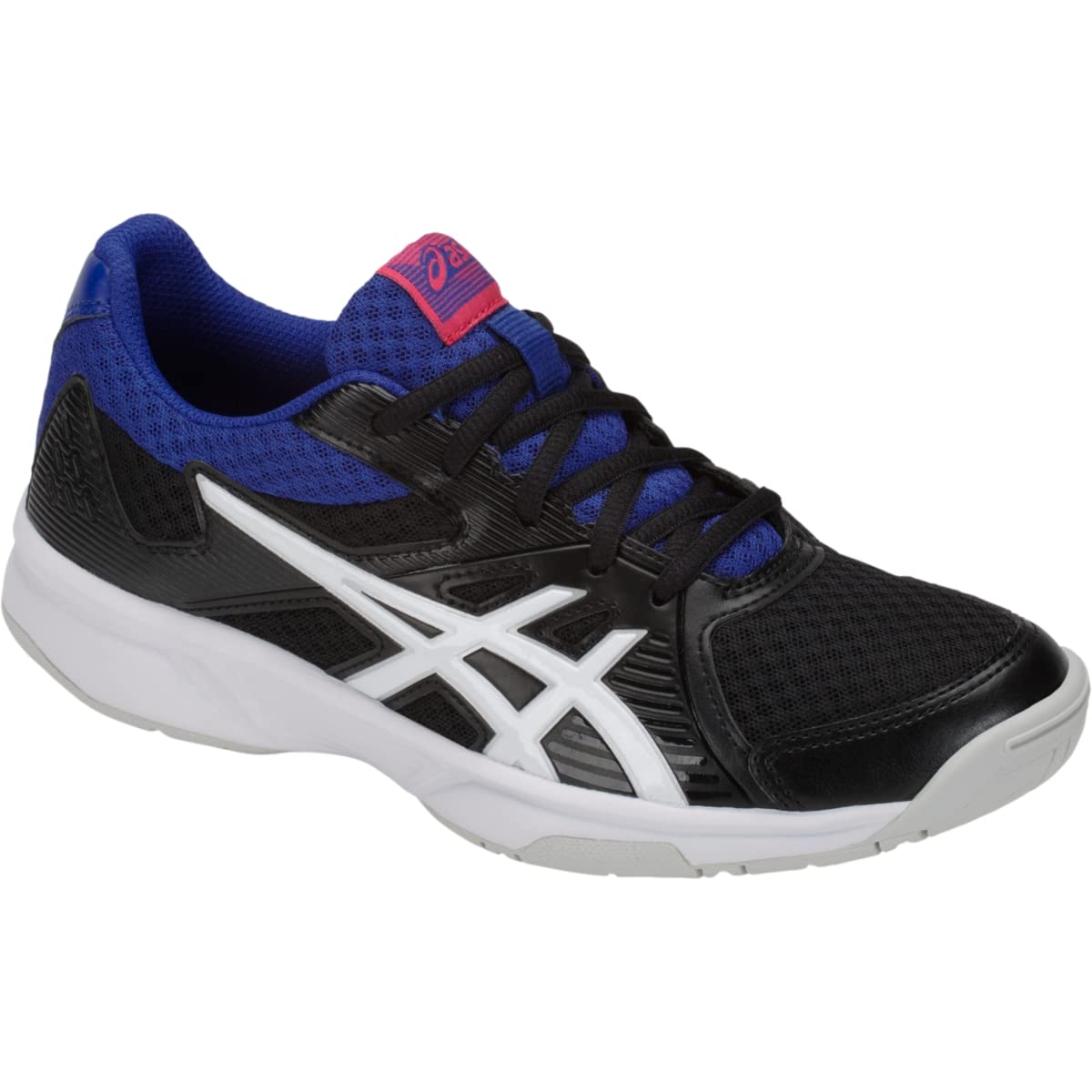 ASICS Women's Upcourt 3 Volleyball Shoes, 7, Black/White