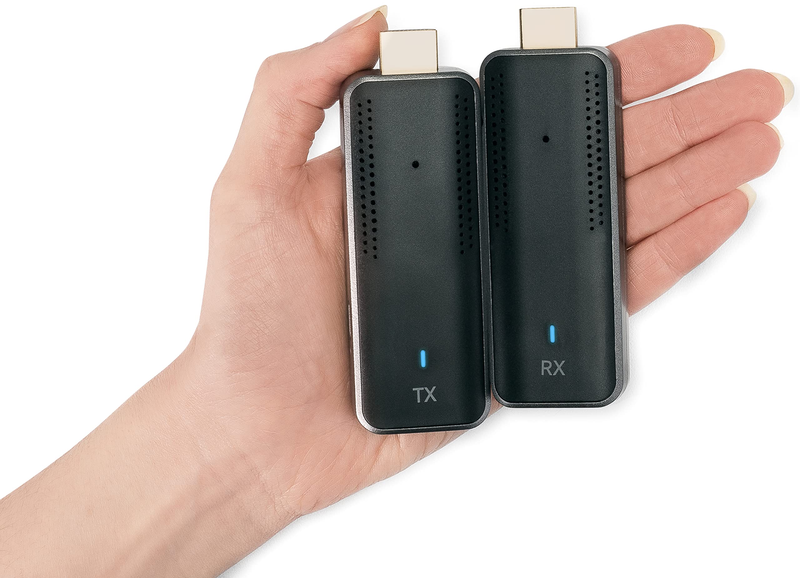 ClearClick Mini Wireless HDMI Transmitter & Receiver Kit - Transmit HDMI Video Up to 1080P - Transmit from HDMI, Phone, or Tablet - Up to 150' Range