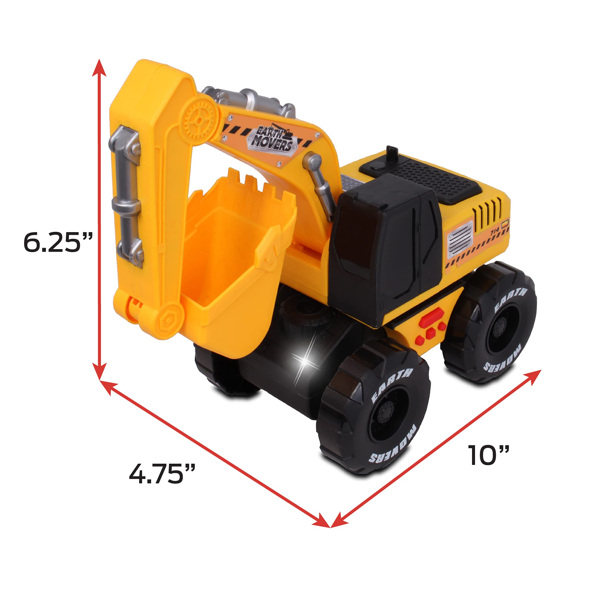 NKOK Earthmovers™ Friction Powered Lights & Sounds Excavator