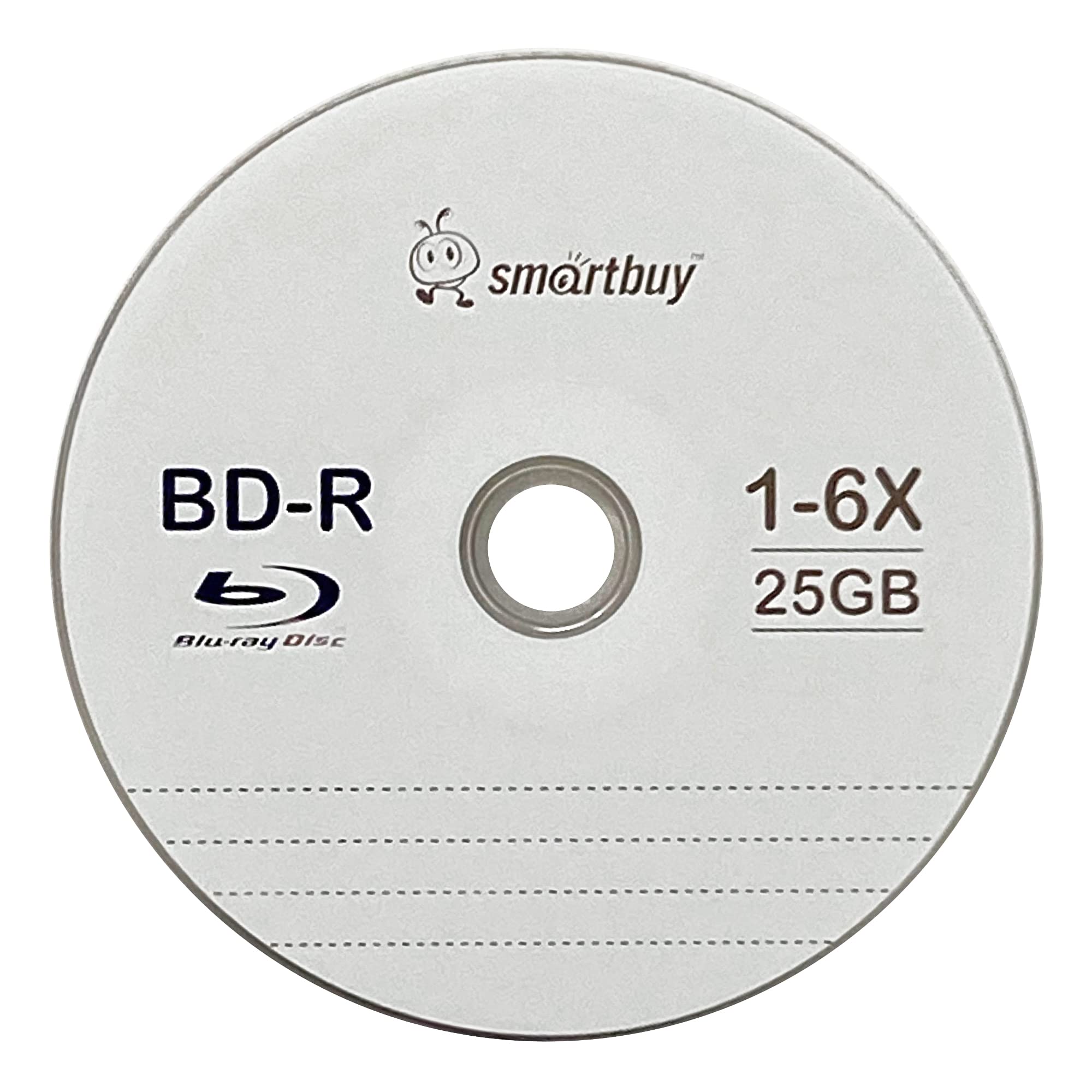 Smartbuy 100-disc 25GB 6X BD-R Blu-Ray Logo Top Blank Media Record Disc + Black Permanent Marker