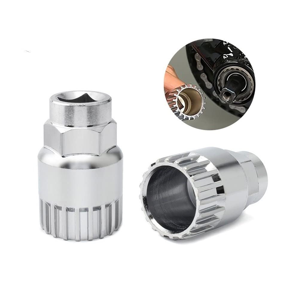 Bike Bottom Bracket Tool MUQZI Bike Bottom Bracket Remover Wrench Mountain Road Bike Crank Puller Square Axis Repair Disassembly Tool Bicycle Bottom Bracket Removal Tool (Color : Silver Color)