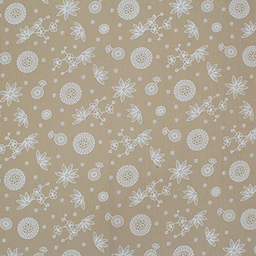 iNee Light Coffee Fat Quarters Fabric Bundles, Quilting Sewing Fabric, 18 x 22 inches,(Light Coffee)