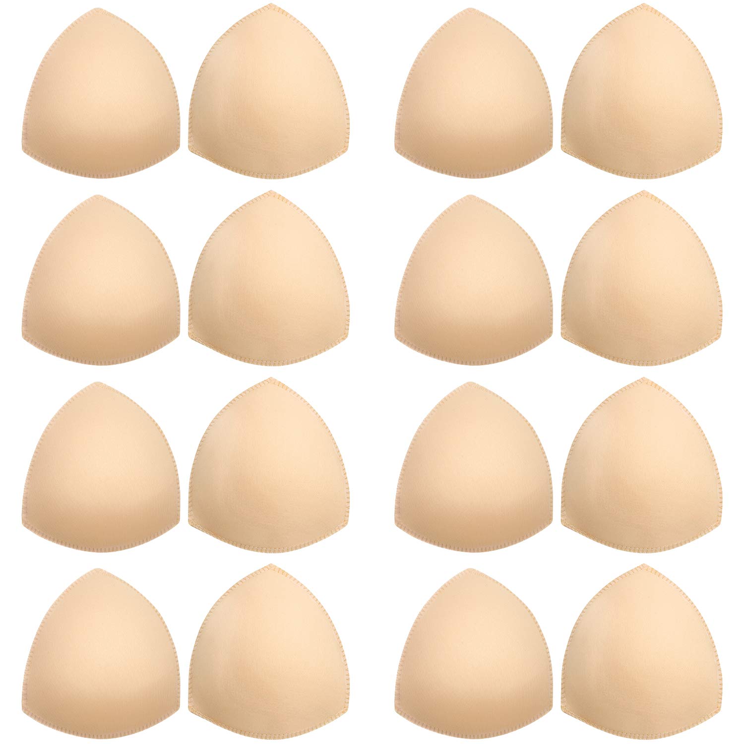 Awpeye Bra Pads Inserts 8 Pairs, Bra Cups Inserts, Removable Breast Enhancers Inserts for Women (Beige)