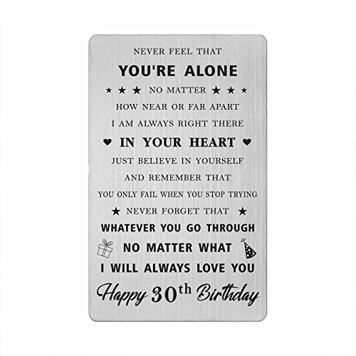 CPLJW 30th Birthday Decorations Gifts for Women Men - Happy 30 Years Old Birthday Wallet Card Gifts