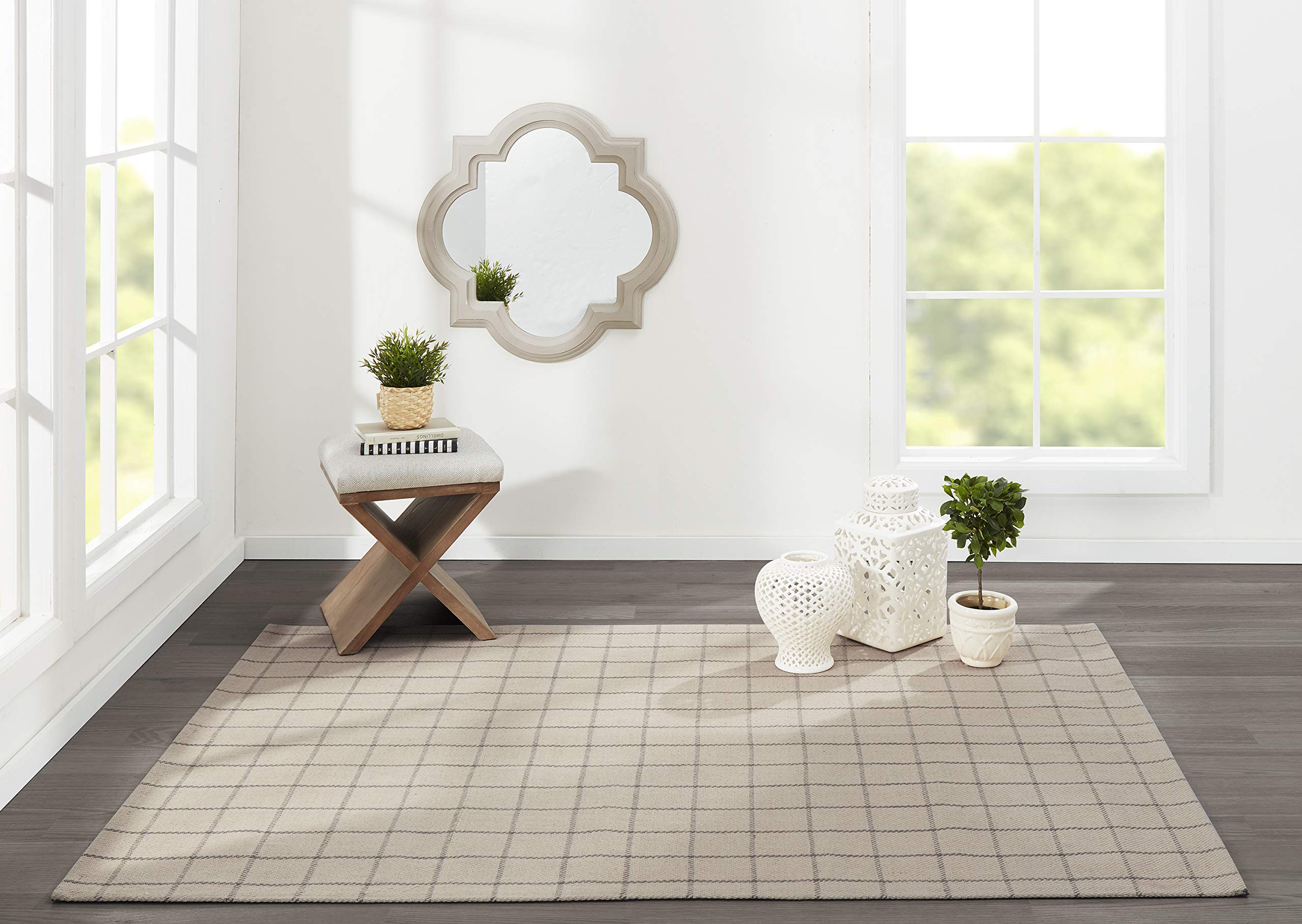 Erin Gates by Momeni Marlborough Deerfield Ivory Hand Woven Wool Area Rug 8' X 10'