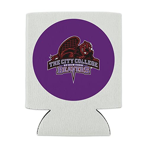 City College of New York Primary Logo Can Cooler - Drink Sleeve Hugger Collapsible Insulator - Beverage Insulated Holder