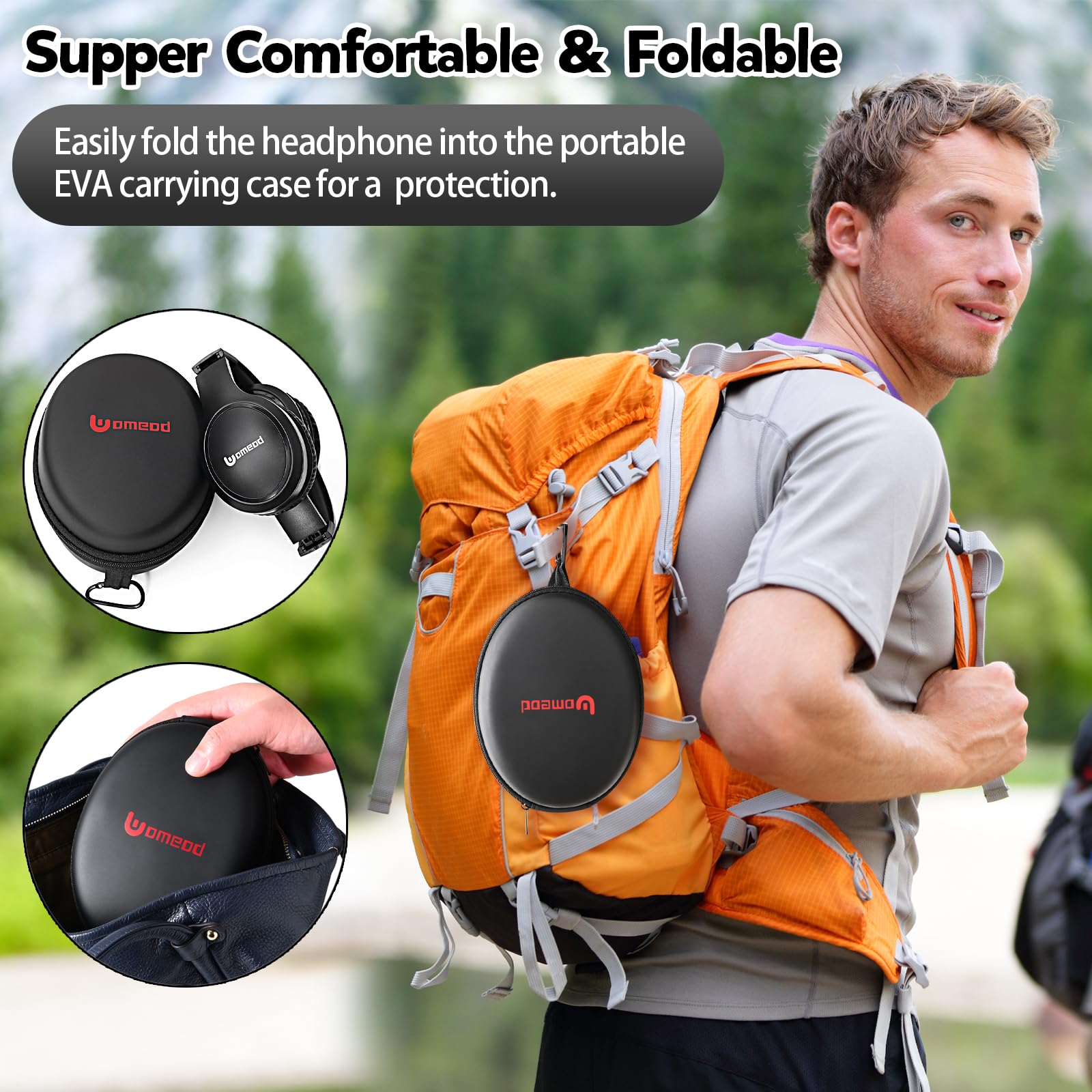 Bluetooth Headphones Over Ear, 70H Playtime and 3 EQ Music Modes Wireless Headphones with Microphone, HiFi Stereo Foldable Lightweight Headset, Deep Bass for Home Office Cellphone PC
