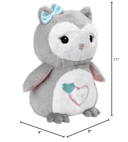 Lambs & Ivy Sweet Owl Dreams Gray/White Plush Stuffed Animal Toy - Sugar Cookie