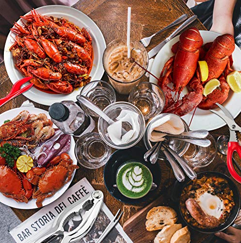 Crab Leg Crackers and Tools - Lobster Crackers and Picks Set Shellfish Crab Claw Cracker Stainless Steel Seafood Crackers & Forks - lobster tools for eating