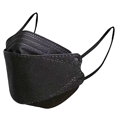 Enokay 50PCS Black KF94 Face_Mask Adults 4-Ply Layer Filter FiltĐľr Non Woven Fabric Face_Mask (50PCS, Black)