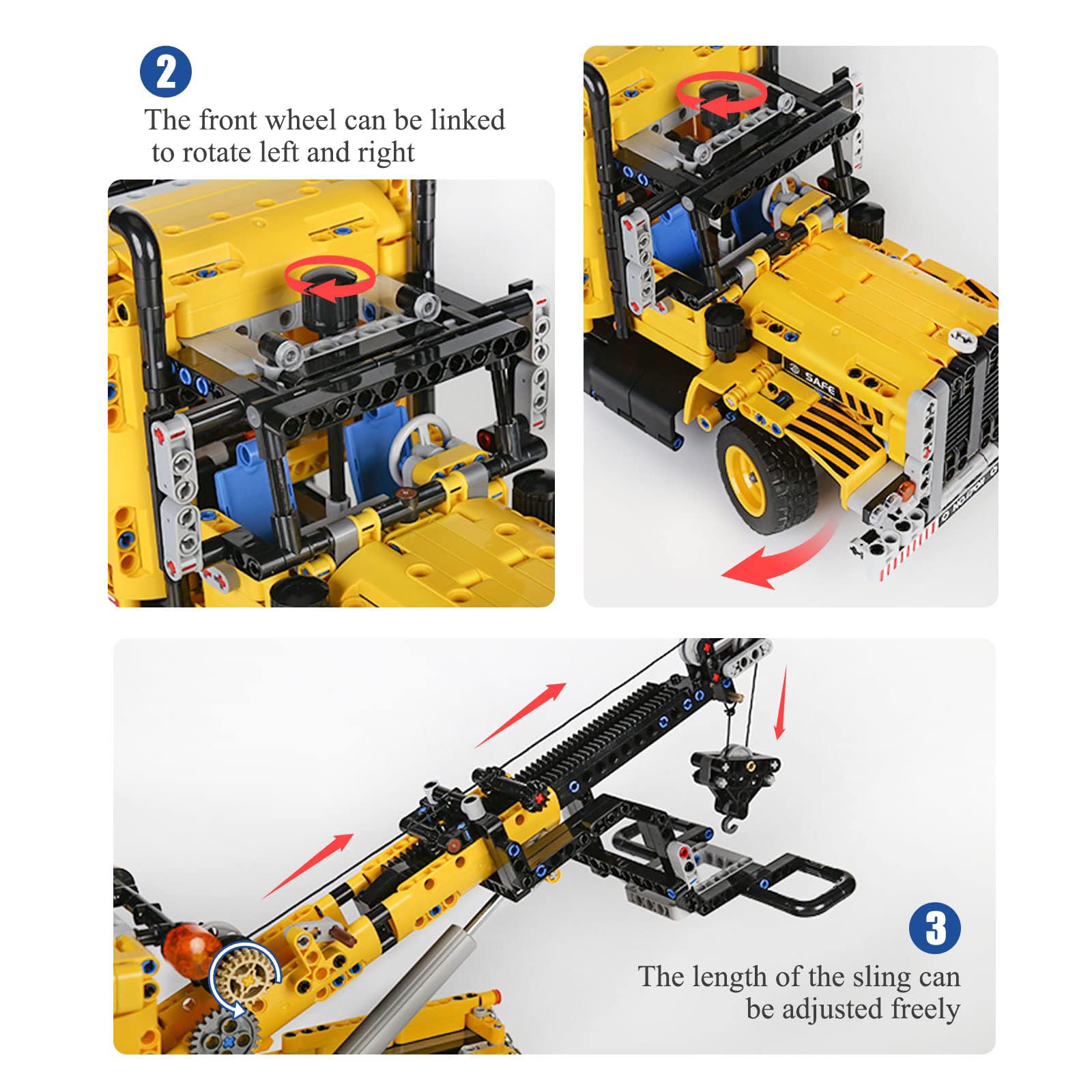MOULD KING 17011 Heavy-Duty Tow Truck Building Toy Set, Technology MOC Road Trailers Building Gift Toys for Kids Age 8+ (1,250 Pieces)