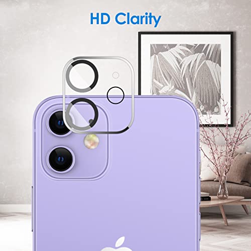 JETech Camera Lens Protector for iPhone 11 6.1-Inch and iPhone 12 mini 5.4-Inch, 9H Tempered Glass, HD Clear, Anti-Scratch, Case Friendly, Does Not Affect Night Shots, 3-Pack