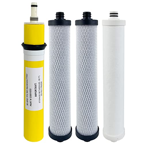 Compatible Hydrotech RO Reverse Osmosis Replacement Filter Set With Membrane 33001033-50 GPD