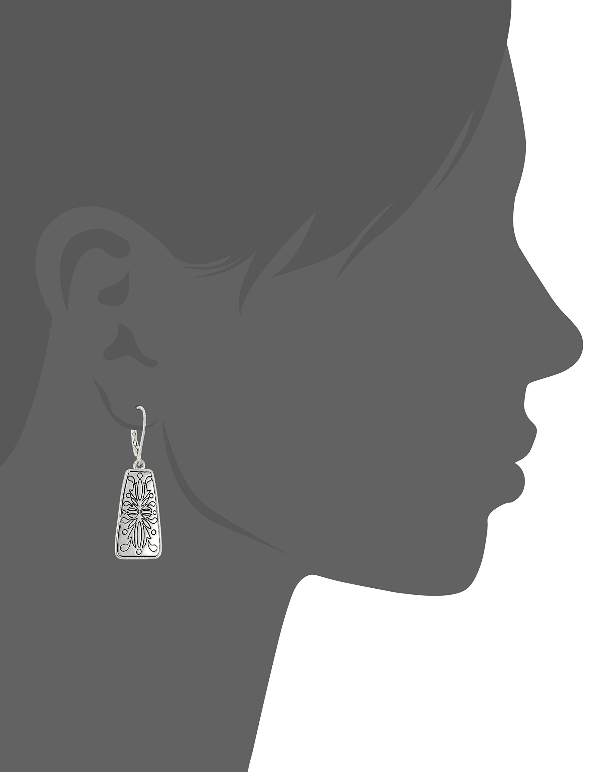 Napier Silver Square Drop Earrings, 0