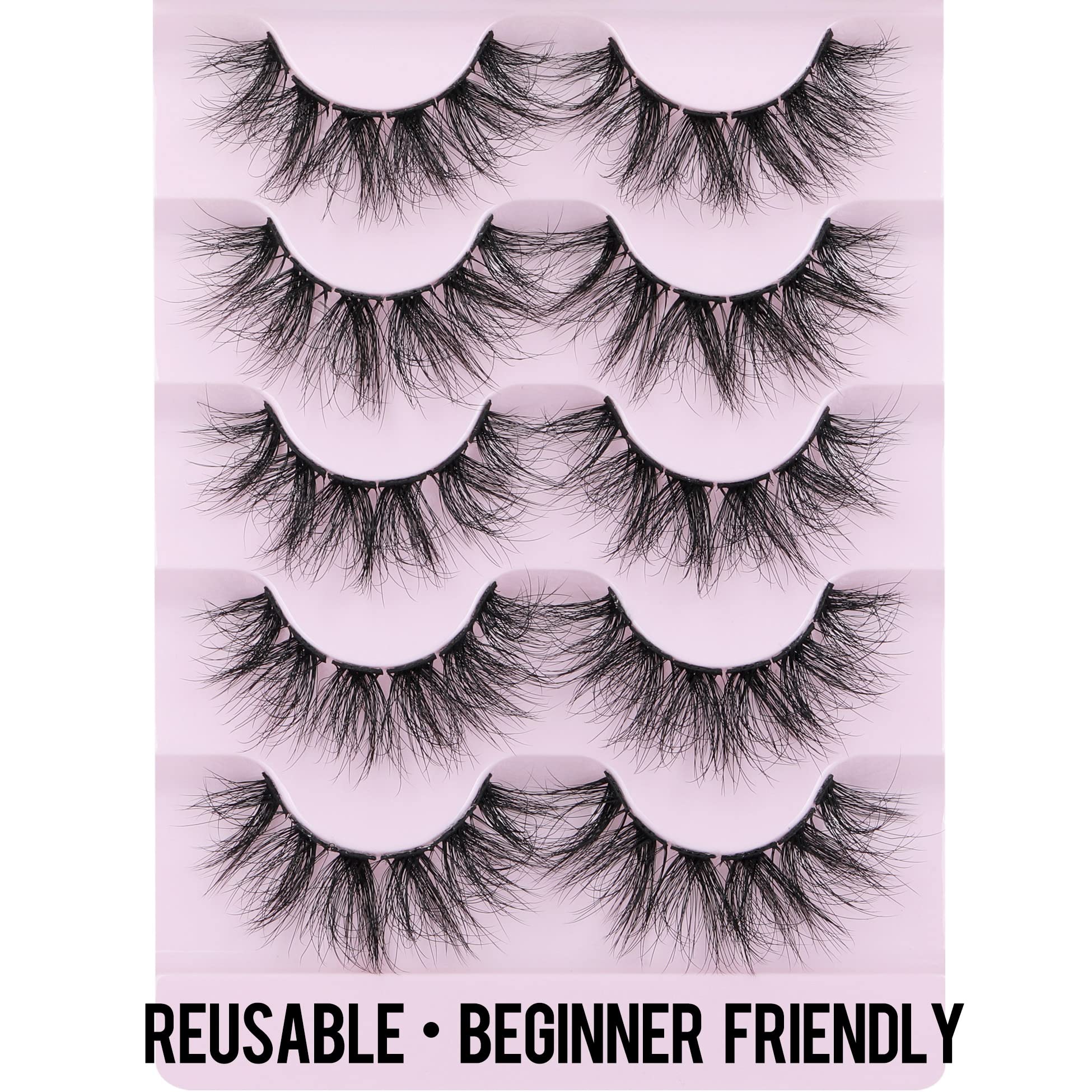 Cluster Lashes Wispy False Eyelashes 18mm Individual Lashes Mink Lashes Fluffy 3D Strip Lashes Pack 60 Pacs by Zegaine 5 Pairs