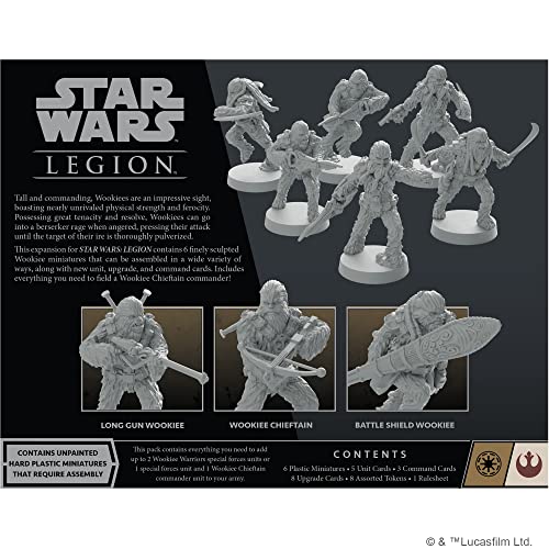 Star Wars: Legion Wookie Warriors Unit Expansion - Powerful Wookiees! Tabletop Miniatures Game, Strategy Game for Kids and Adults, Ages 14+, 2 Players, 3 Hour Playtime, Made by Atomic Mass Games