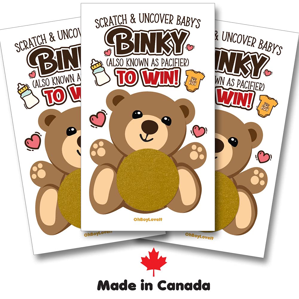 Oh Boy Love It Baby Shower Scratch Off Game (Teddy)