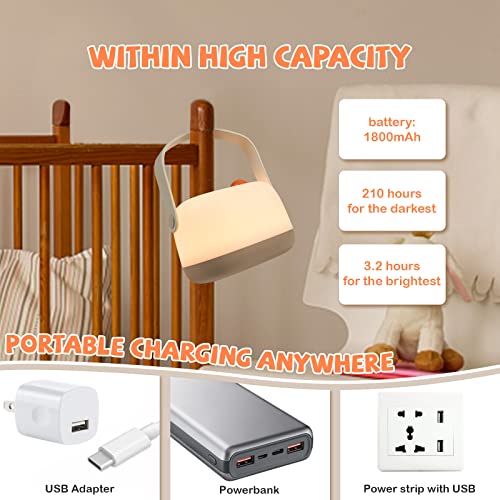 Soshine Baby Night Light Nursery Lamp for Kids Breastfeeding and Sleep Aid USB Rechargeable Dimmable Warm Nursery Night Light