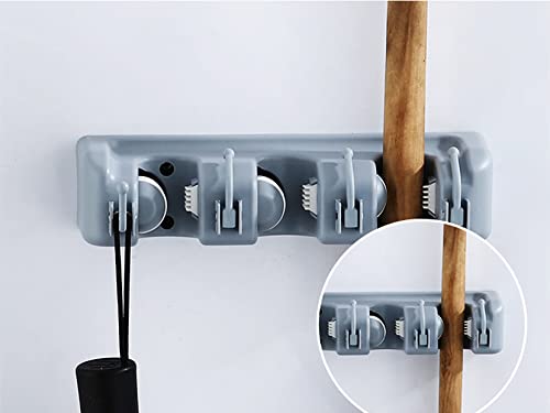 KK5 Broom Holder Rack & Garden Tool Organizer Rake or Mop Handles, Wall Mounted Commercial Organizer Saving Space Storage Rack for Kitchen Garden and Garage