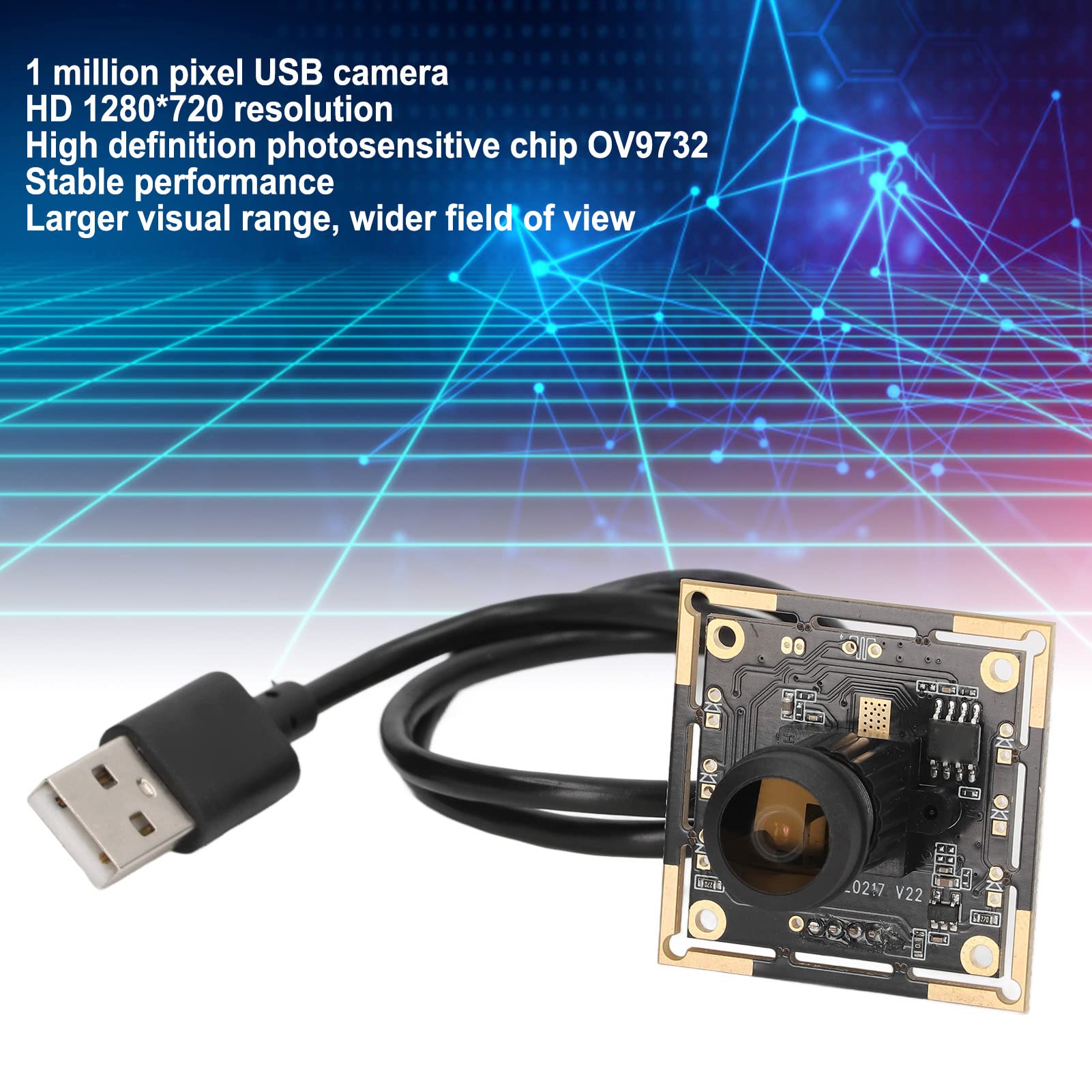 Device Embedded Camera Module, Plug and Play HD 1280x720 Resolution OV9732 Photosensitive Chip USB Camera Module for Industrial System