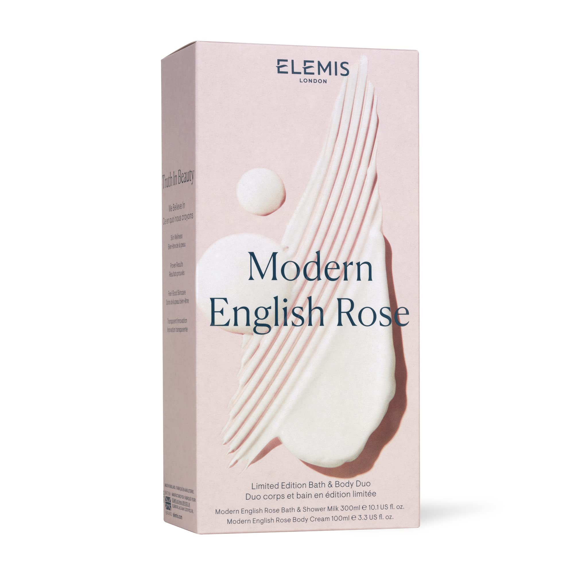 ELEMIS Modern English Rose Body Duo | Luxurious Body Set Cleanses, Softens, & Conditions the Skin, 1 ct.