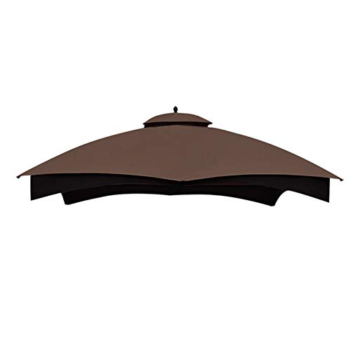 Eurmax USA High Performance Replacement Canopy Top for Lowe's Allen Roth Heavy Duty Gazebo Roof Gazebo Top with Air Vent 10X12 Gazebo Cover #GF-12S004B-1, Replacement Top Only(Brown)