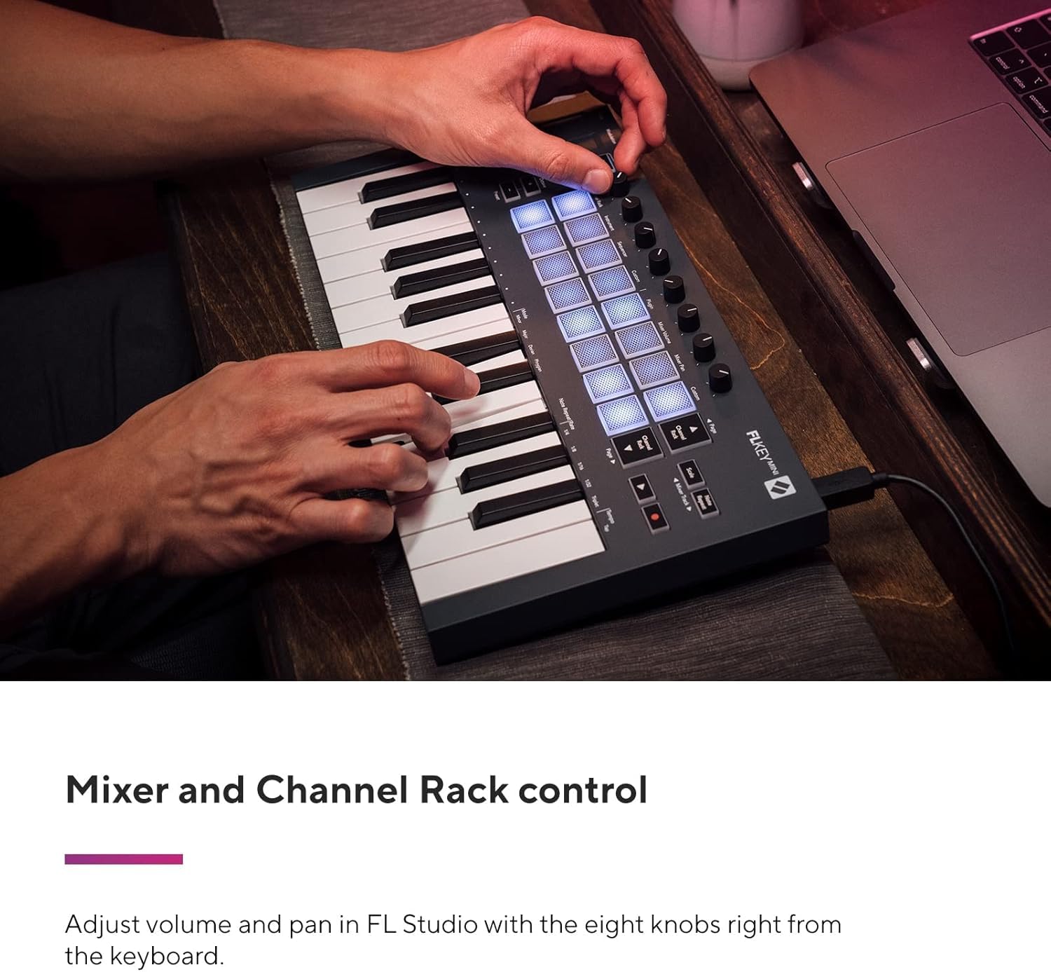 Novation FLkey Mini - Portable 25-Key, USB, MIDI Keyboard Controller with FL Studio Integration for Music Production