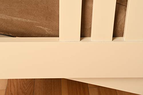 Kodiak Furniture Monterey Frame with Linen Fabric Mattress in Antique White/Blue