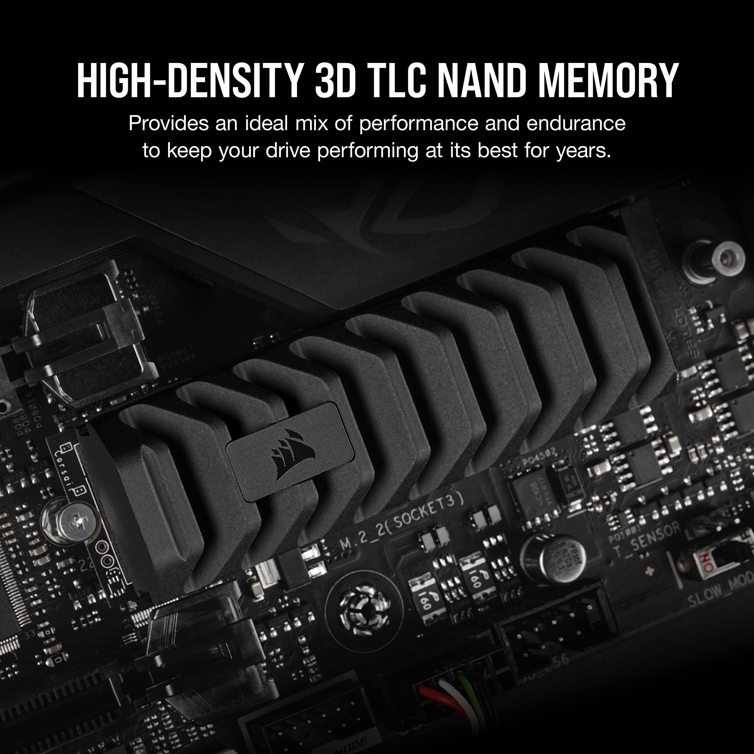 CORSAIR MP600 PRO XT 1TB Gen4 PCIe x4 NVMe M.2 SSD – High-Density TLC NAND – Aluminum Heatspreader – M.2 2280 Form-Factor