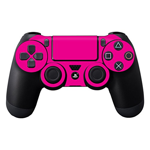 MightySkins Skin Compatible with Sony PS4 Controller - Solid Hot Pink | Protective, Durable, and Unique Vinyl Decal wrap Cover | Easy to Apply, Remove, and Change Styles | Made in The USA