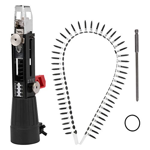 Chain Nail Gun Adapter Automatic Electric Drill Screw Tightening Equipment Screw Drill Chain Adapter Attachment for Gypsum Board/Partition Wall/Wood Board/Ceiling 45.5mm-145mm/1.8in-5.7in