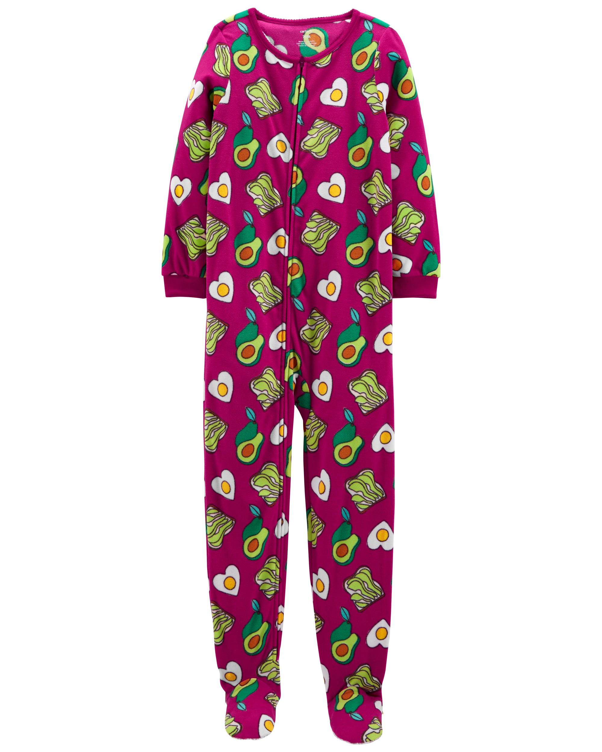 Carter's Big Girls Footed Microfleece PJ's Sleeper Pajamas, Moon and Star, 14