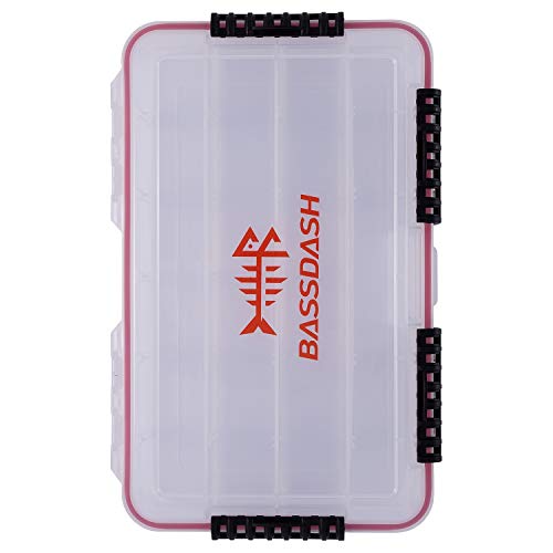 BASSDASH 3600 3670 3700 Tackle Storage Waterproof Utility Tackle Boxes Fishing Lure Tray with Adjustable dividers