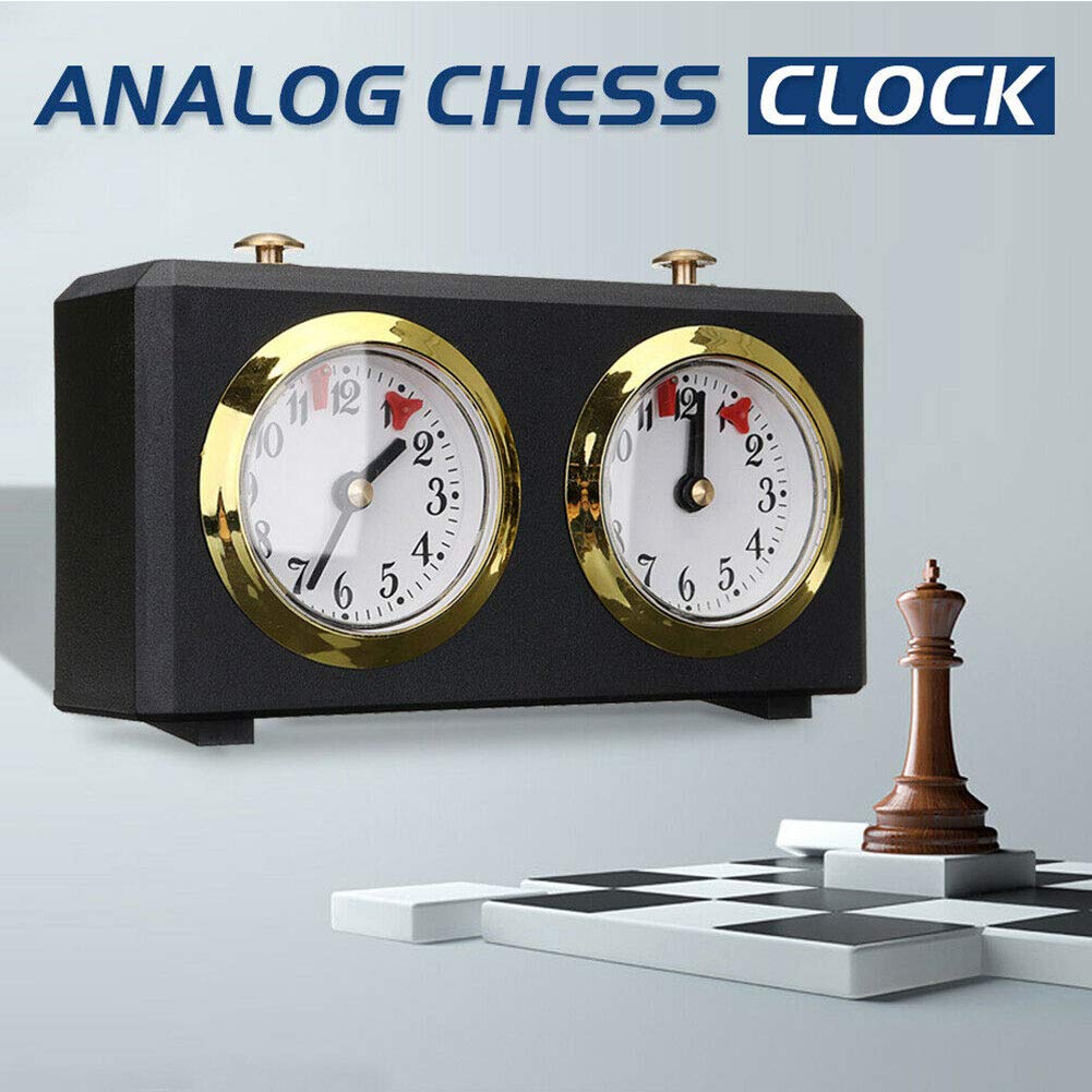 Chess Timer, Professional Chess Clock Game Timer Analogue Clock Chess Timer I-GO Count Up Count Down Timer, International Chess Timer Clock