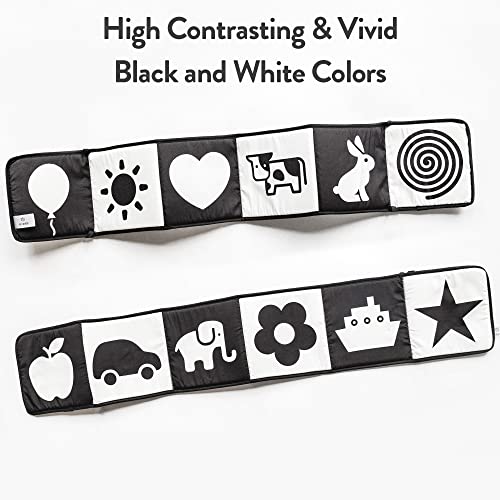 Spiggly Black and White High Contrast Soft Baby Book – Newborn Toy for 0-3 Months Visual and Brain Development – Infant Tummy Time Toy – Sensory Toy for Babies 0-6 Months