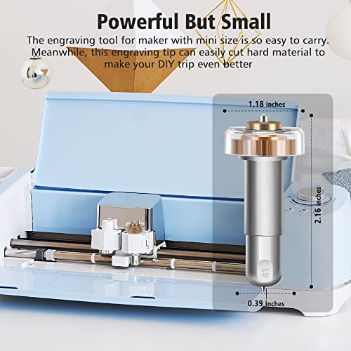 Engraving Tip and QuickSwap Housing, Replacement Premium Carbide Steel Engraving Tip + QuickSwap Housing, Perfect Engraving Tool, Silver