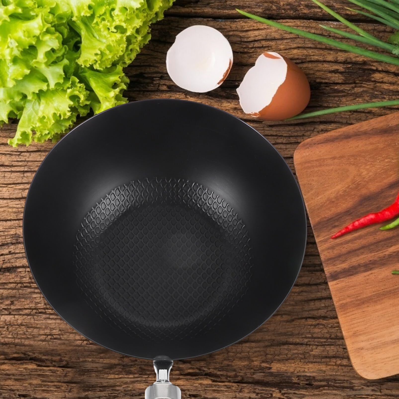 Mini Japanese Cast Iron Frying Pan - 20cm Non-Coated Flat Bottom Stir Fry Pan for Home Cooking, Perfect for Single Serving Meals on Induction, Gas, and Electric Stoves