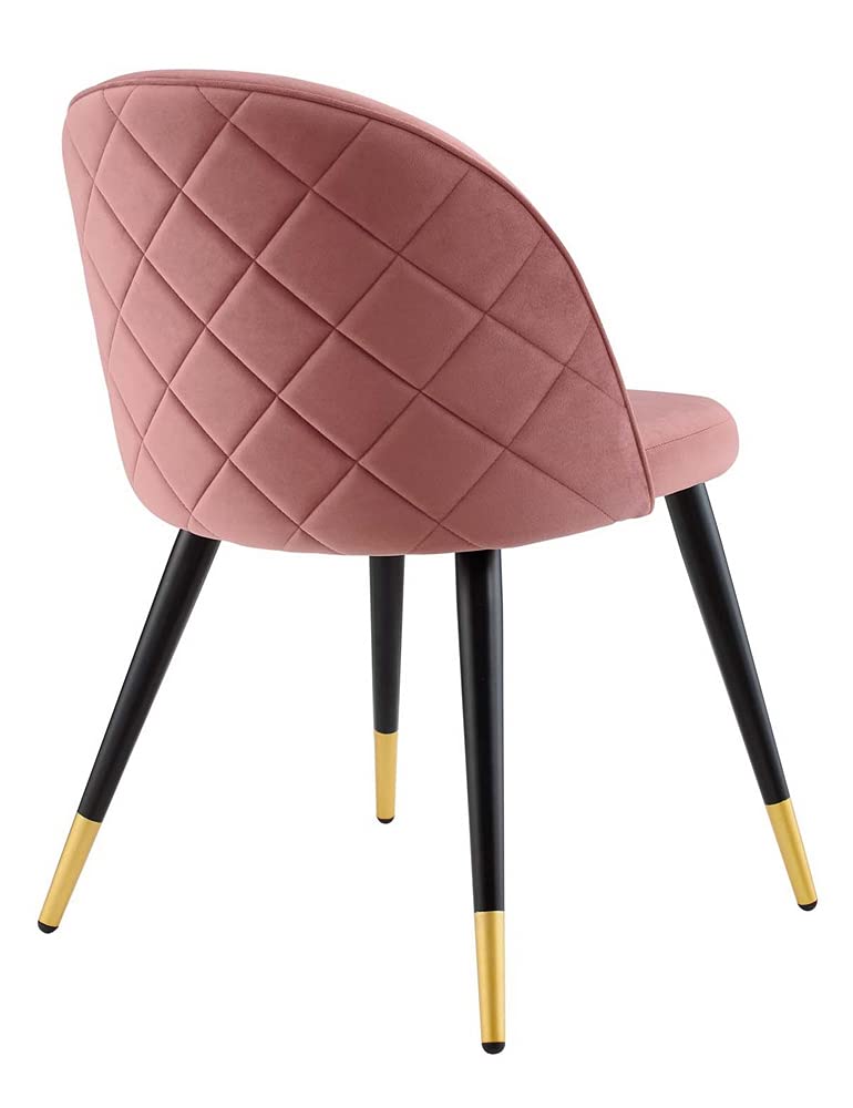 Modway Cordial Performance Velvet Accent Set of 2, Dining Chair, Dusty Rose