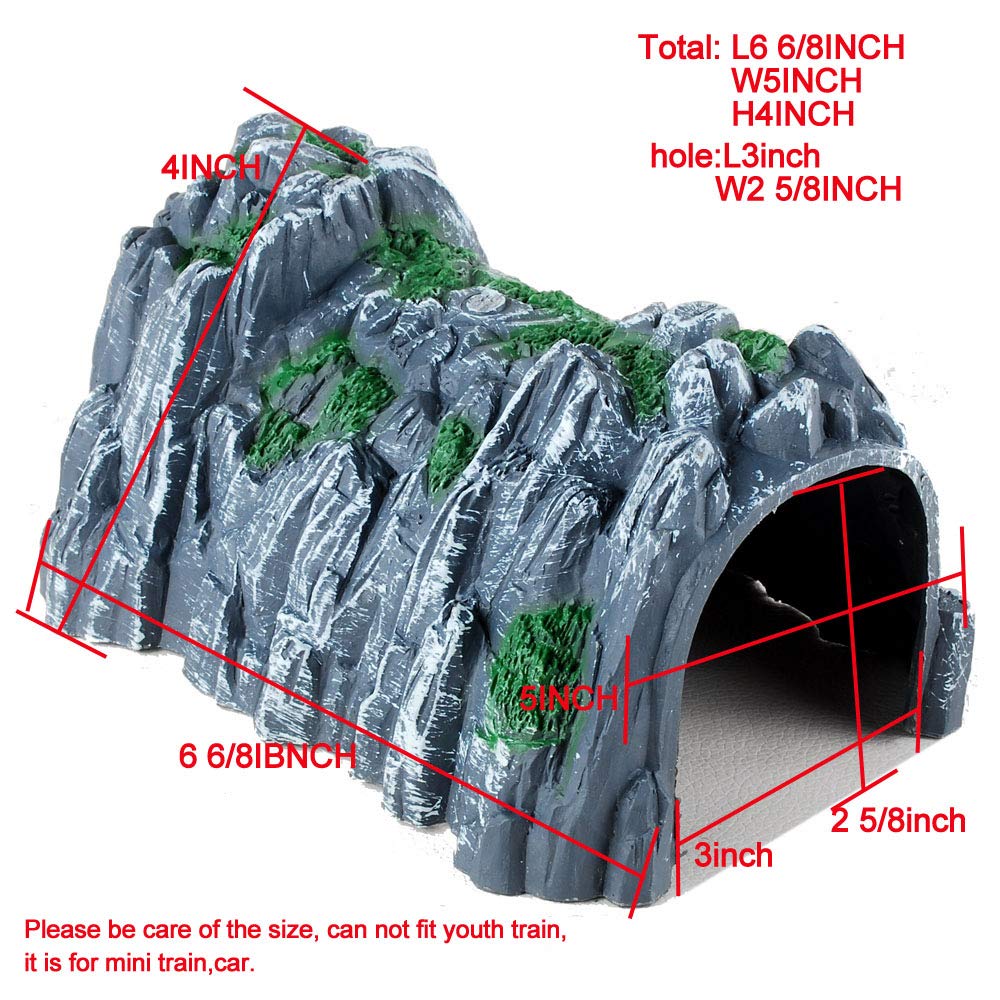 NWFashion Model Scenery 1:160 Scale N Gauge Plastic Rockery Tunnel Track Train Accessories Toy (3PCS)