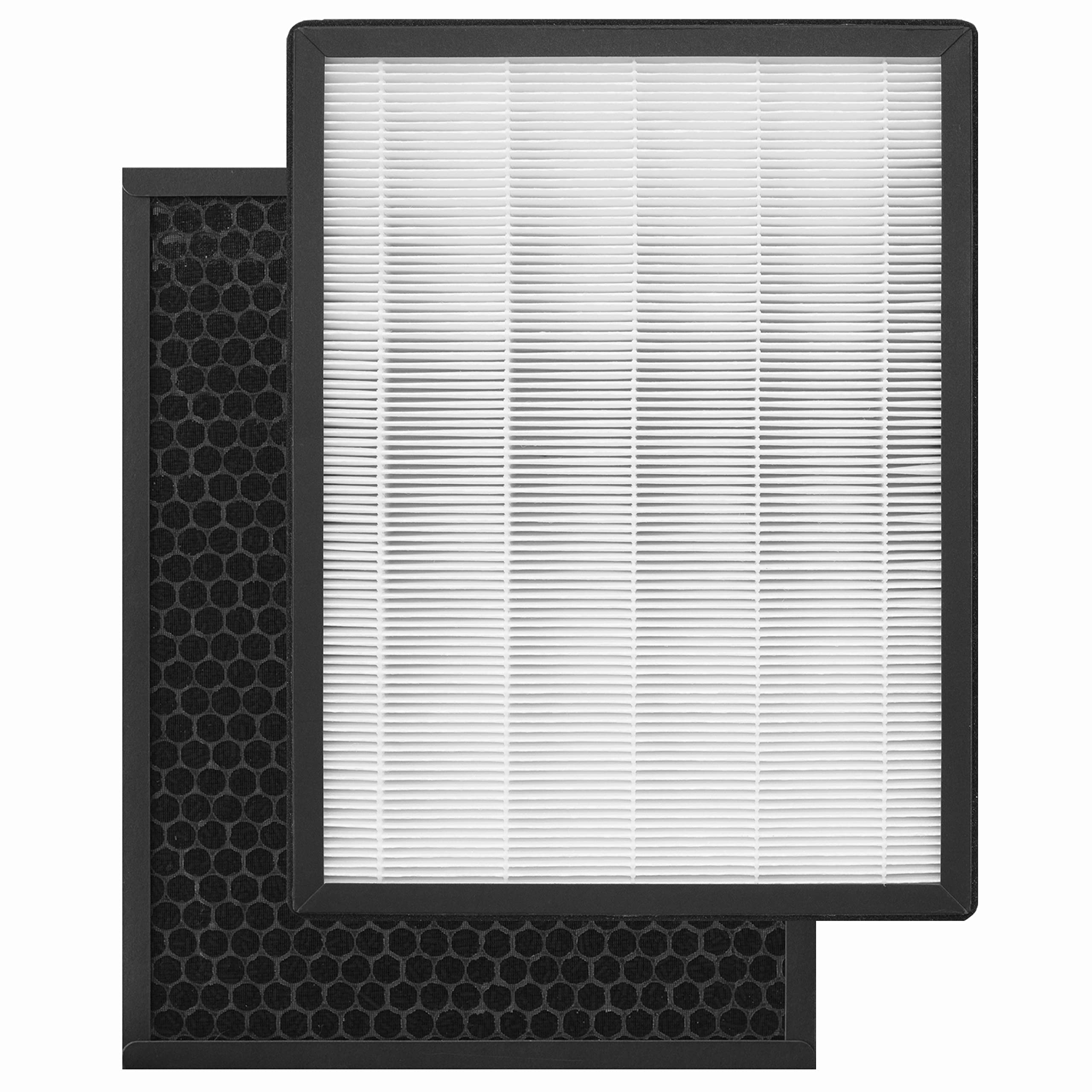Nyingchi AP-B102 H13 True HEPA Replacement Filter,Compatible with Alexapure Breeze AP-B102 and 3049 Air Purifiers,1Replacement Filter Kit (1HEPA+1Carbon)