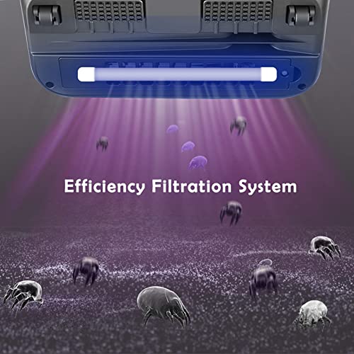 Hersven Bed Vacuum Cleaner, 12KPa Handheld Deep Mattress Cleaner high-Frequency Double Beat UV Mattress Vacuum Cleaner, Suitable for Bedding, Sofa, Other Fabric Surfaces