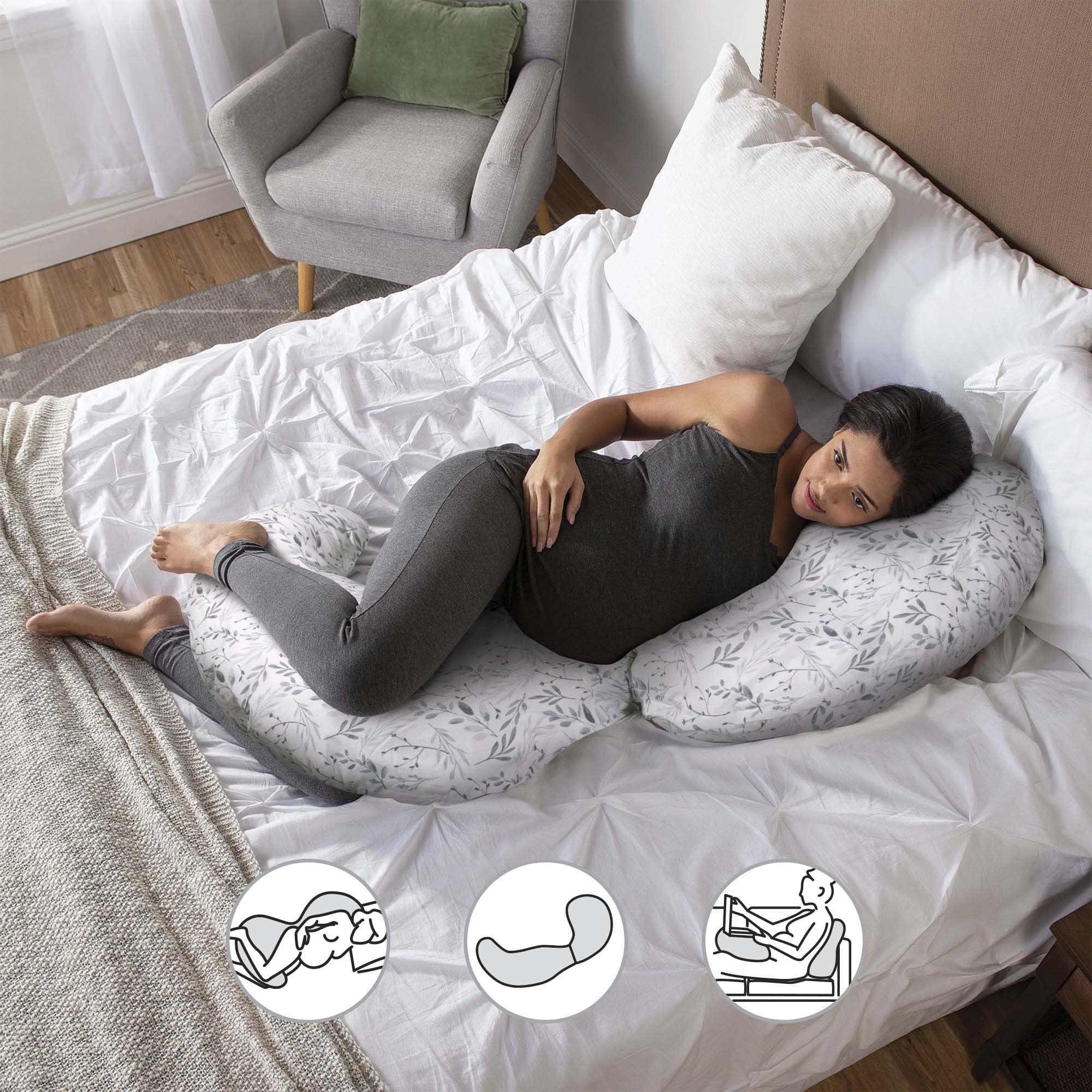 Boppy Slipcovered Total Body Pregnancy Pillow, Full Circle