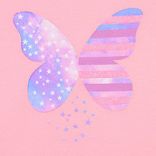 BTween Girls 3 Piece Long Sleeve Crew Neck Pullovers, Fleece Sweatshirt for Youth Kids, Unicorn Tie Dye & Butterflies, Size 12 Pink