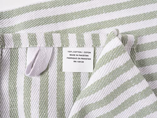 KAF Home Premium Kitchen Towels (18" x 28"), Large 100% Cotton, Flat & Terry Absorbent Dish Towel Set (Sage, 6 Pack)