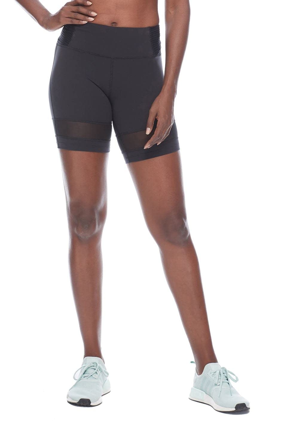 Body Glove Active Women's Mercury Performance FIT Activewear Short with Pintuck Detail, Black, Medium