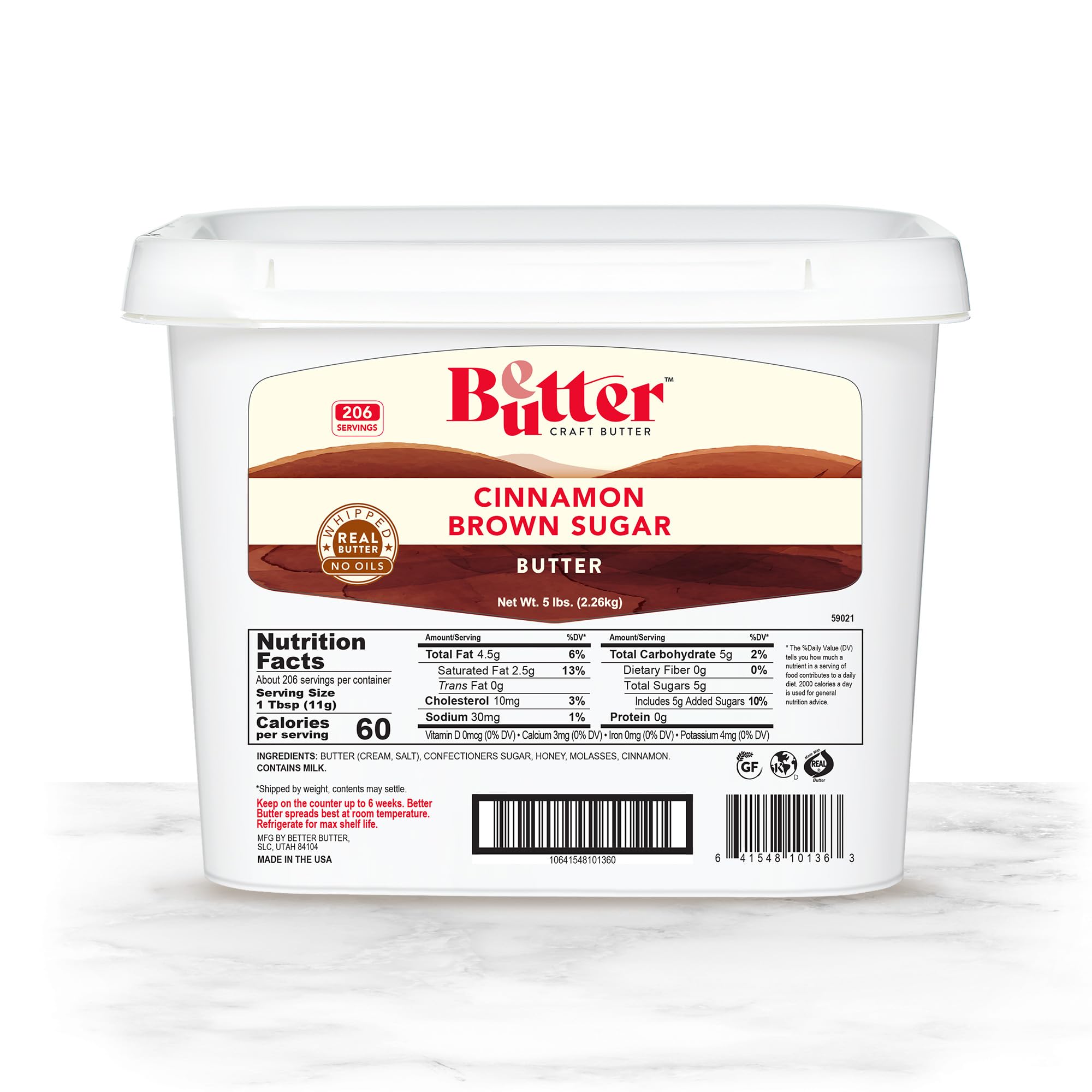 Better Butter Cinnamon Brown Sugar Sweet Butter 1 Gallon Bucket (5lb)