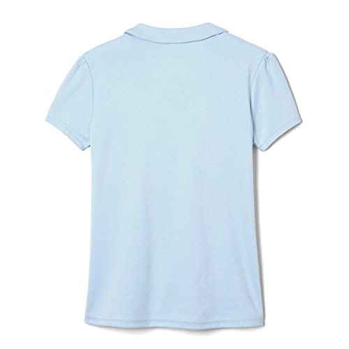French Toast girls Short Sleeve Peter Pan Collar School Uniform Polo Shirt, Light Blue, 6 Years US