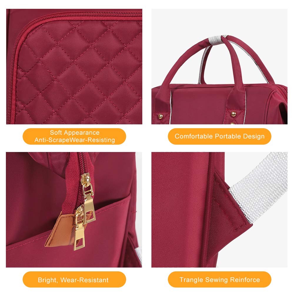 Better Chance Diaper Bag Backpack, Red