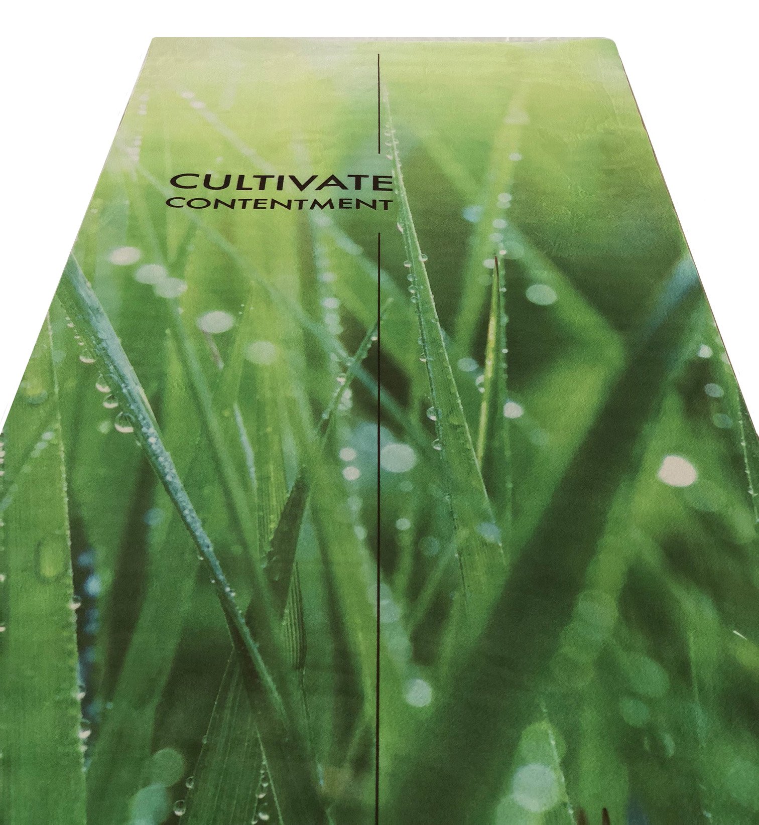 ASPIRE Cultivate Contentment YOGA TRAVEL TOWEL MAT - Eco-Friendly, Non Slip, Two Sided Microsuede and Rubber, Lightweight and Foldable - 72" x 24" 1mm Mat with Carrying Strap